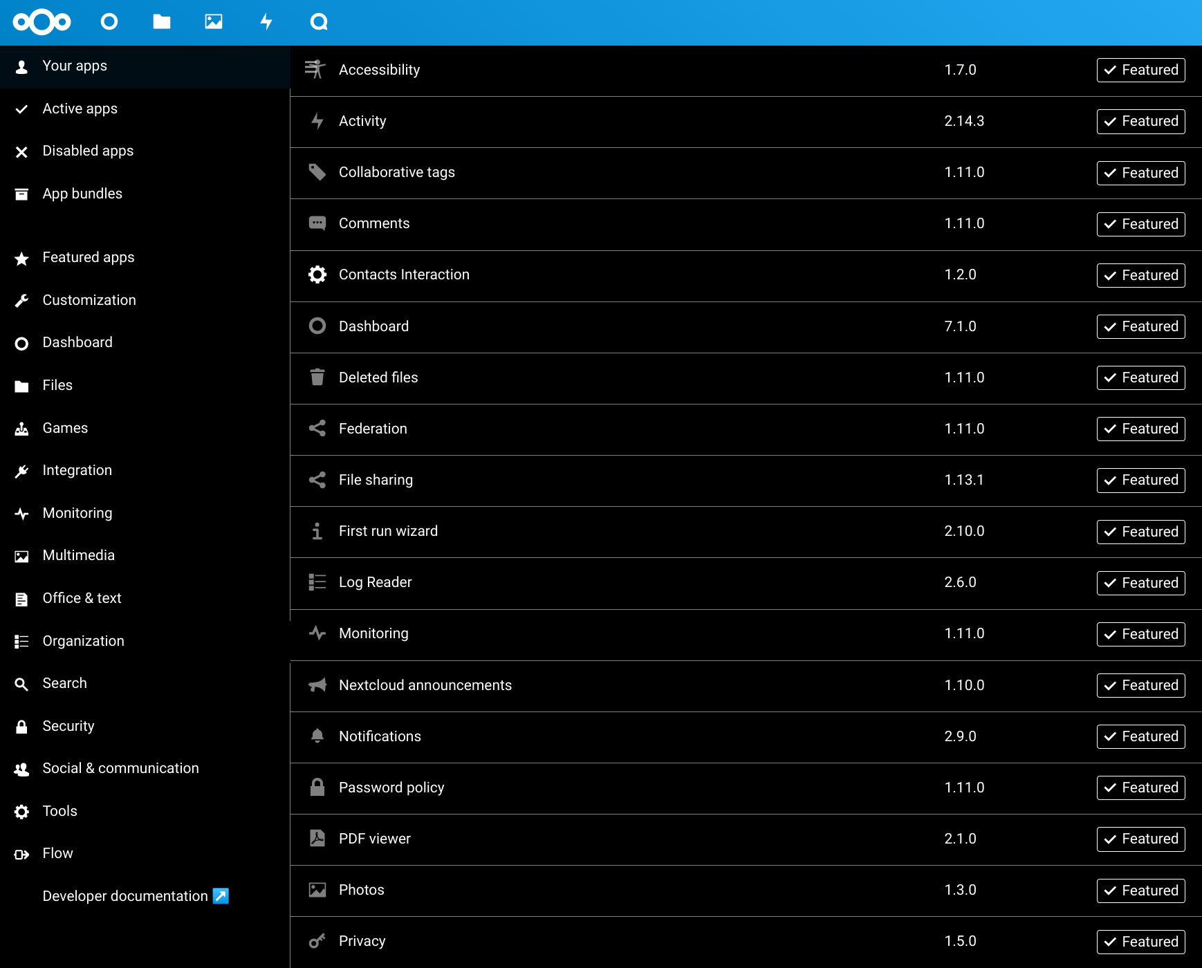 How to solve if there is no apps available in nextcloud? | The World's Linux Journal